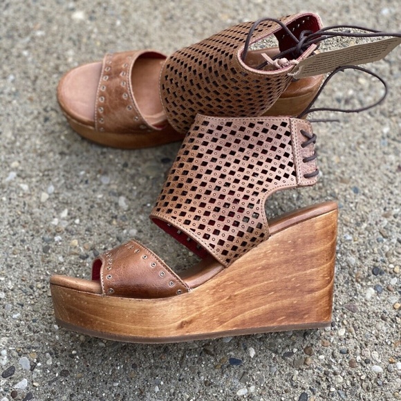 Bed Stu | Shoes | Bed Stu Enid Sandal Platform Wedge Heel Tan | Poshmark